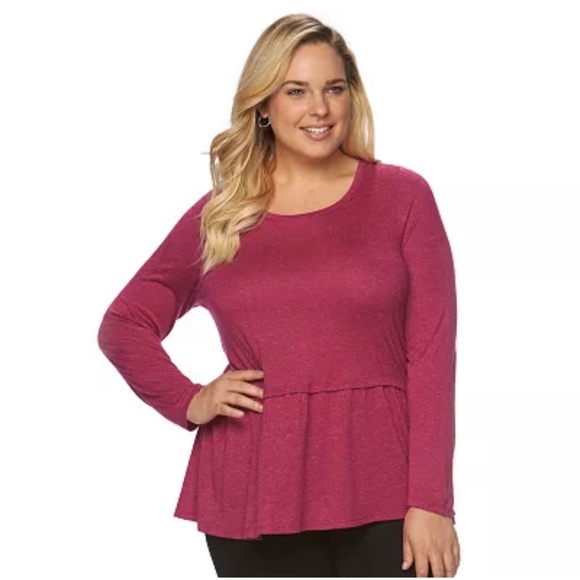 Apt. 9 | Tops | Nwt Apt 9 Ruffle Bottom Top | Poshmark